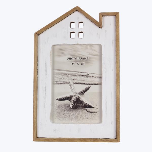 Wood House Shaped 4x6 Vertical Photo Frame | Primitive Peddler 206 2nd ...